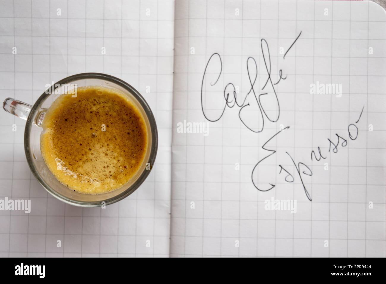 work break with an espresso coffee Stock Photo - Alamy
