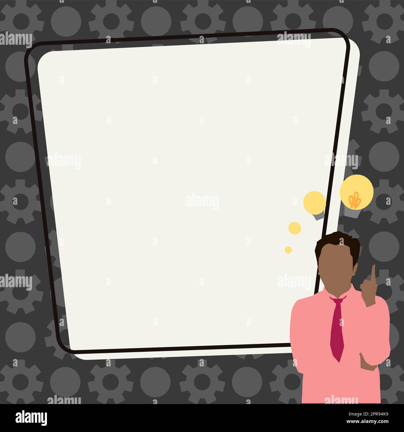 Illustration Of A Businessman Standing Firmly Thinking Deeply Coming Up ...