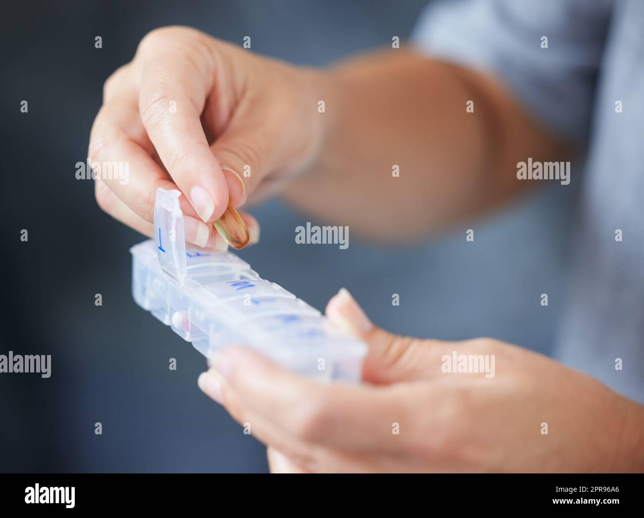 This helps me to stay on top of my medication schedule. a senior woman ...