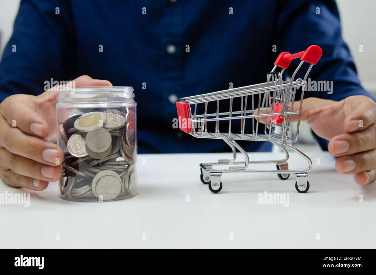 Business finance and investment economy shopping concept. Businessman ...