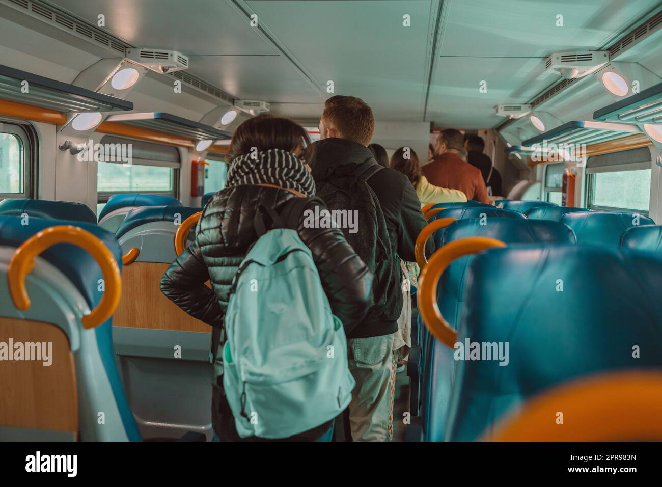 People queue inside walk hi-res stock photography and images - Alamy