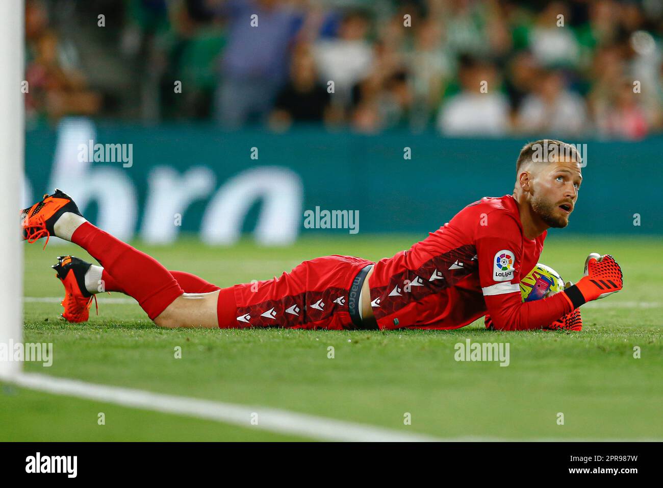 Sevilla, Spain. April 25, 2023, Alex Remiro of Real Sociedad during the ...