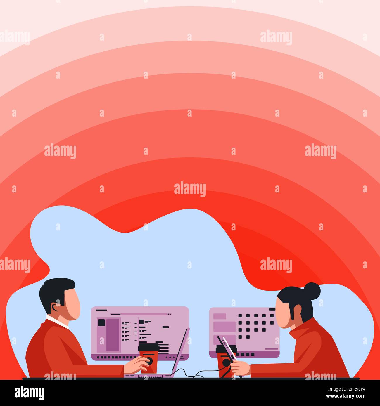 Two Colleagues Meeting Discussing Future Project Ideas Representing ...