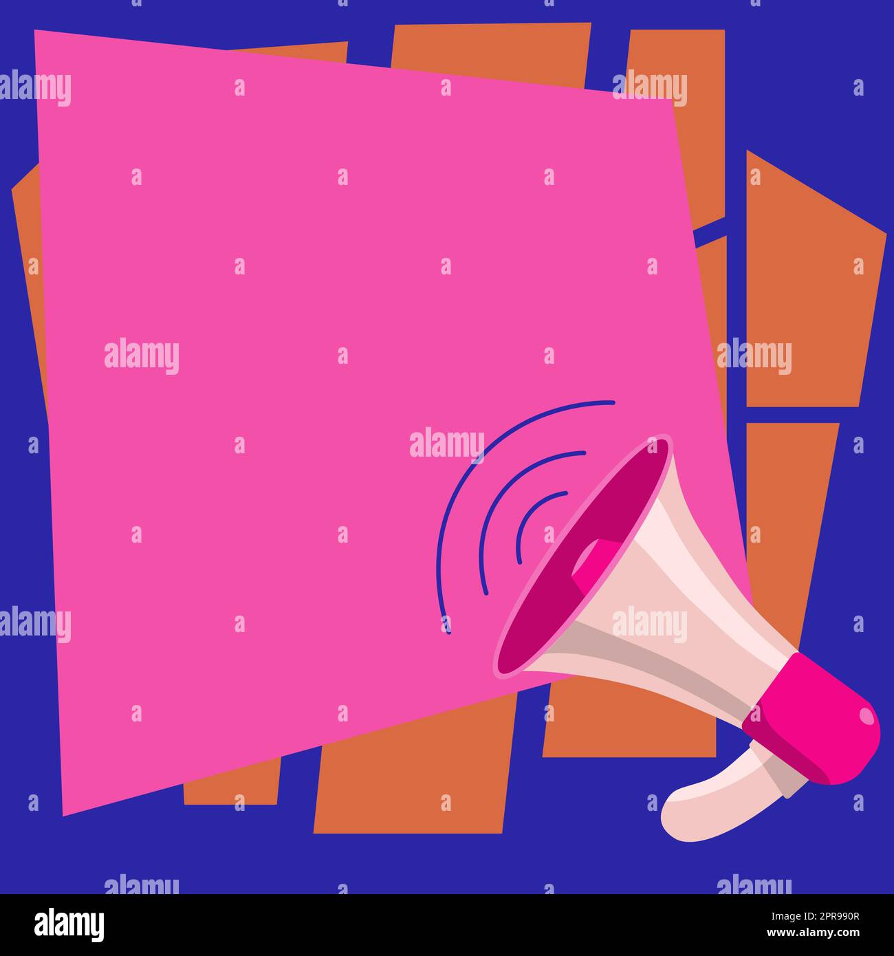 Megaphone Drawing With Conversation Bubble Showing New Announcement ...