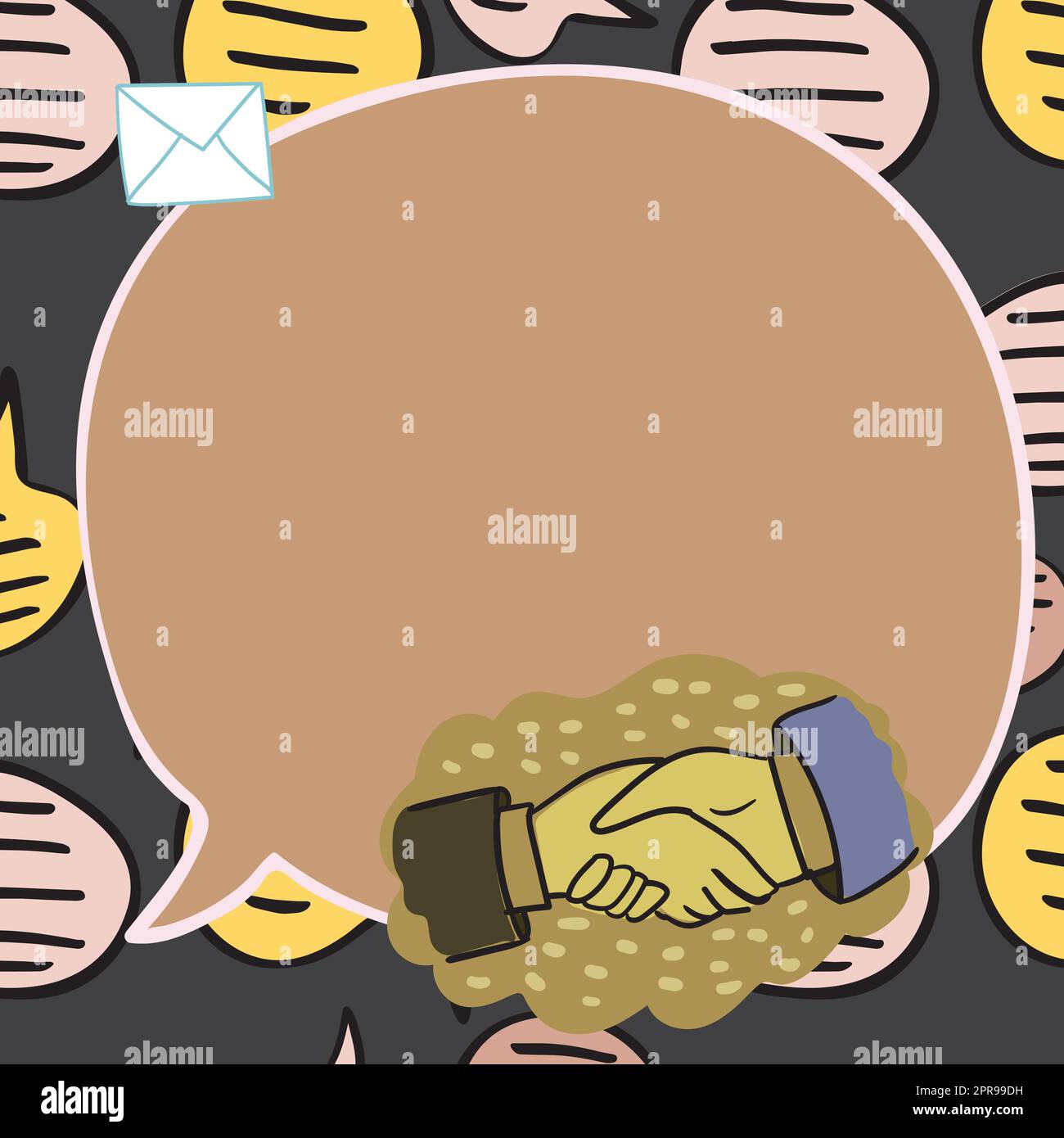 Two Colleagues Shaking Hands Congratulating Successful Teamwork ...