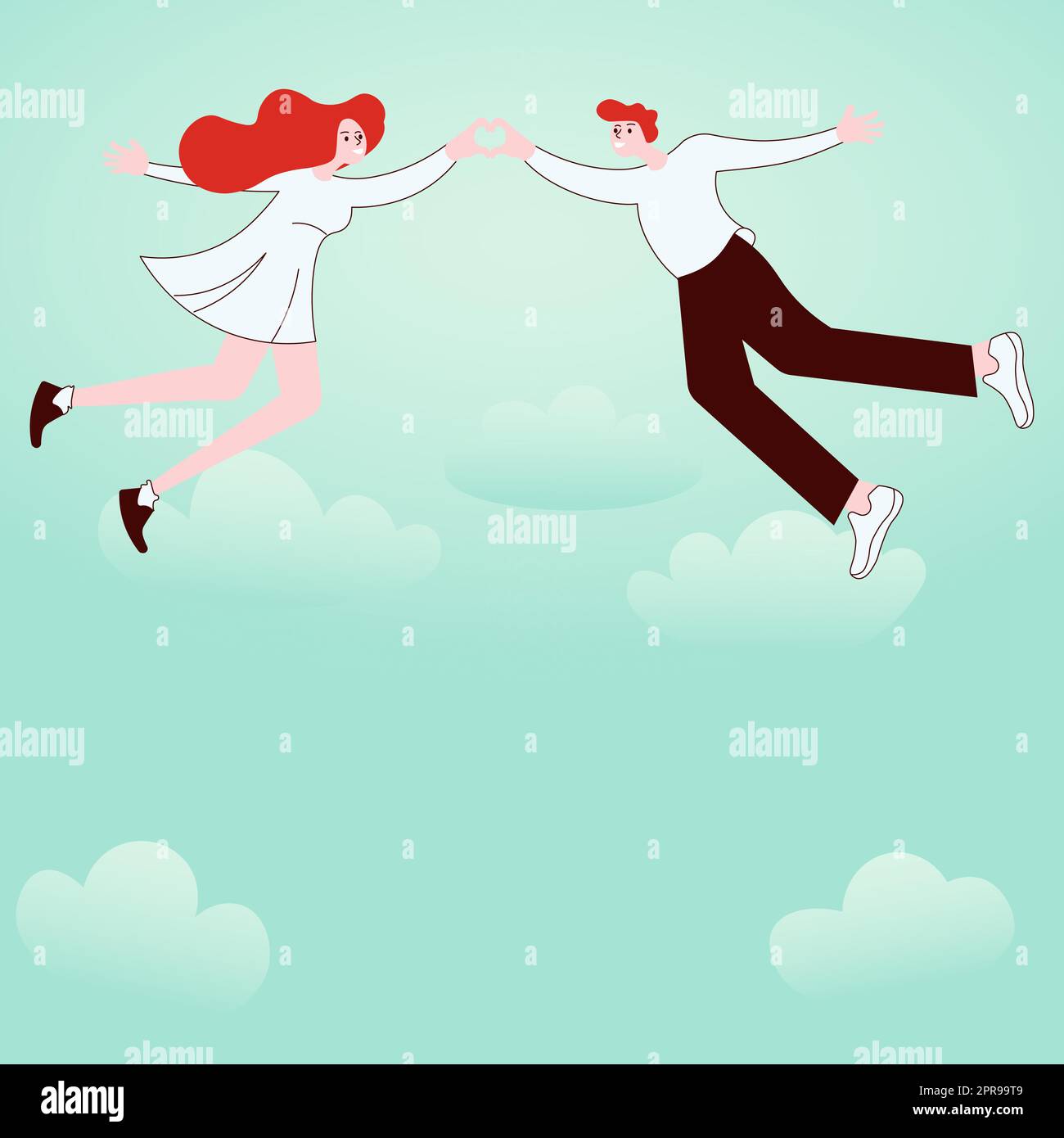 Man and Woman holding hands represent love care during Valentine. Hands ...