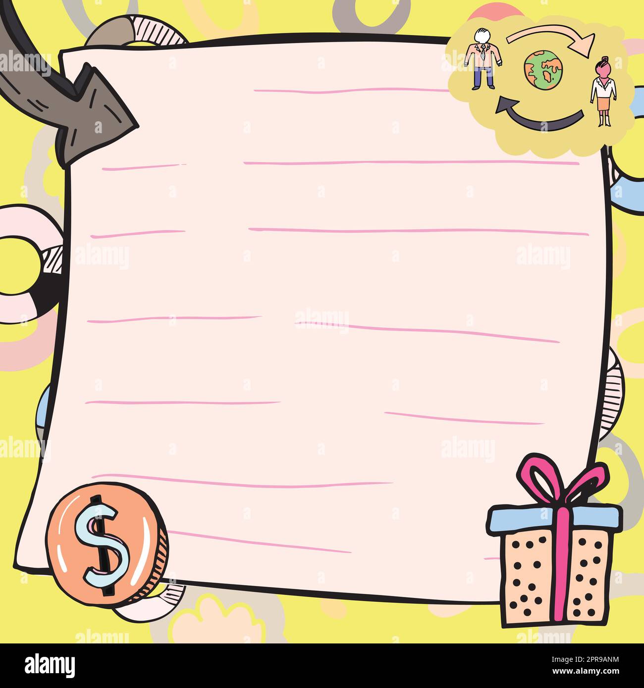 Important Message Written On Note With Gift Drawing. Crutial ...