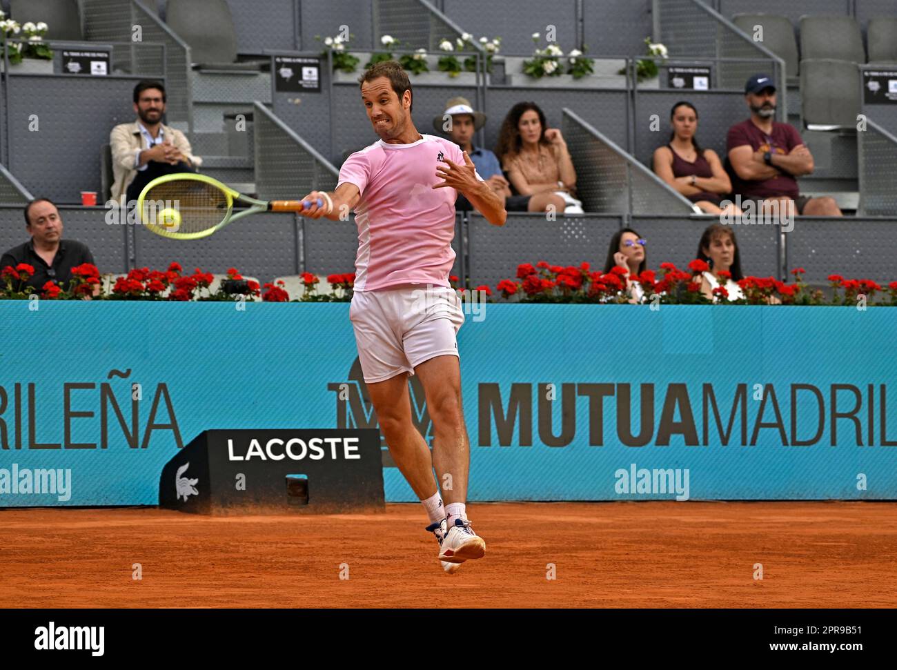 Richard Gasquet during his match against Martin Landaluce at the Mutua ...