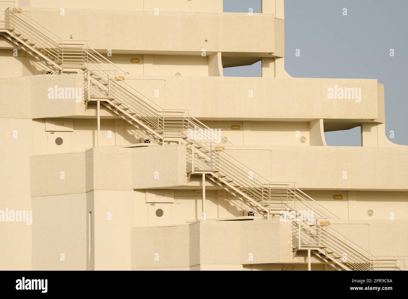 Emergency staircase in a building Stock Photo - Alamy