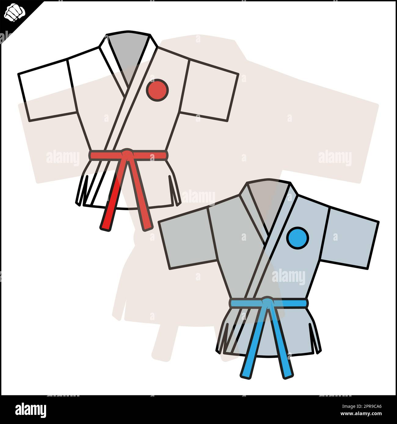 Karate emblem. Martial art creative colored simbol design. Vector, EPS ...