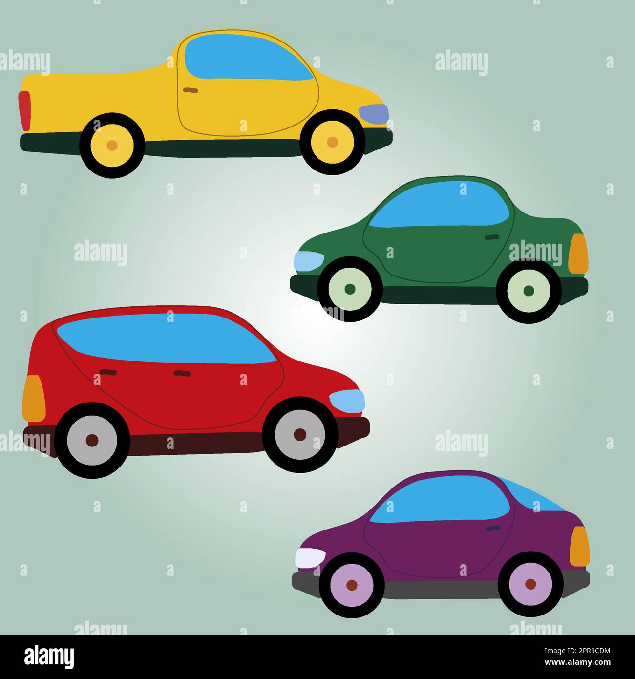 Car toy cartoon pattern vector illustration EPS 10 Stock Photo - Alamy