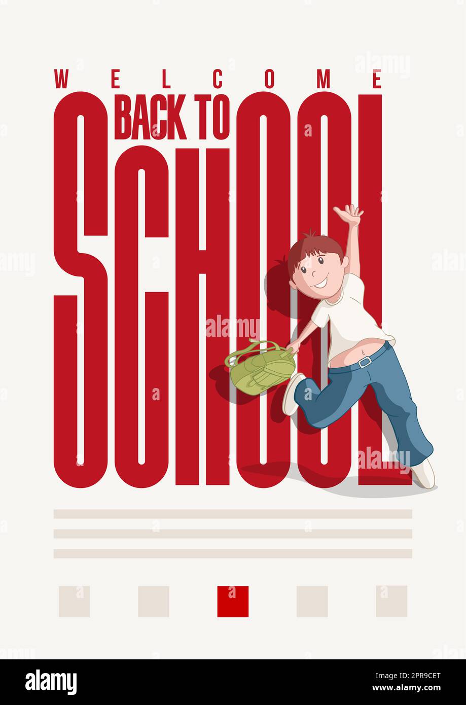 Welcome back to school typography poster design. Vector illustration ...