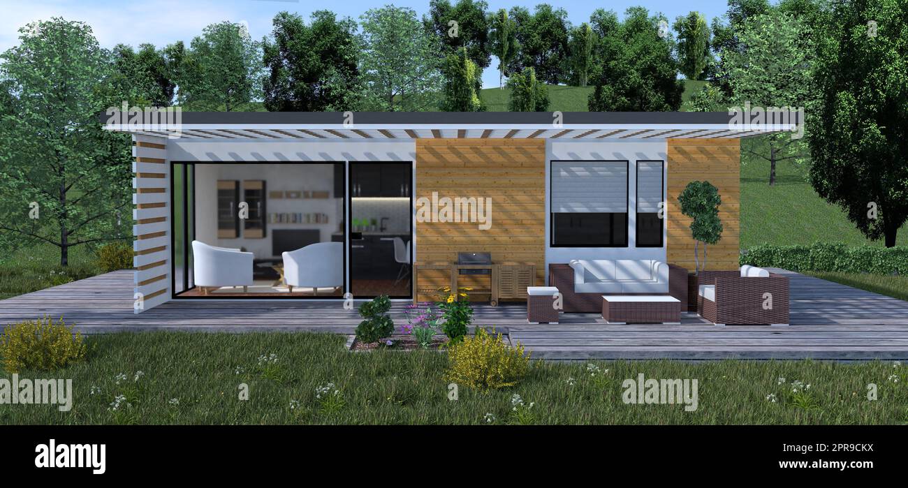 Small modern tiny home exterior hi-res stock photography and images - Alamy