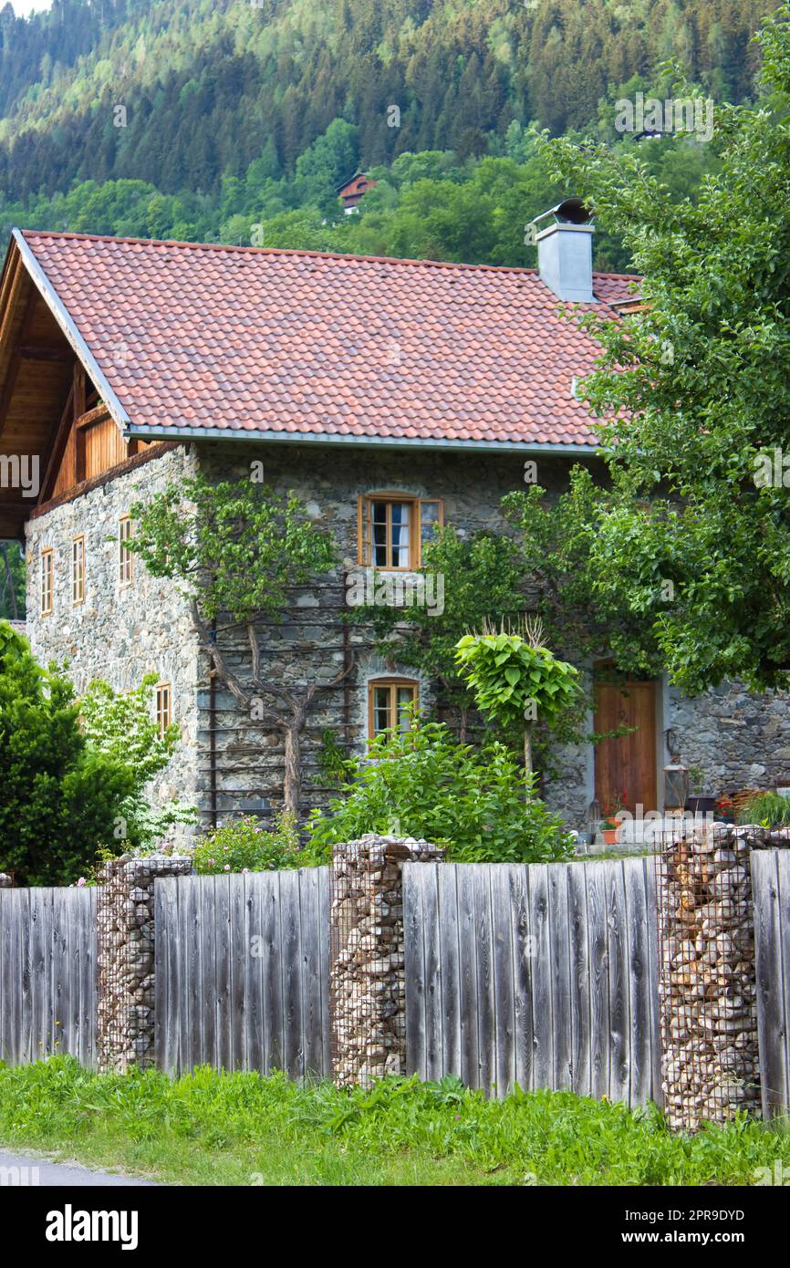 Traditional wooden alpine house hi-res stock photography and images - Alamy