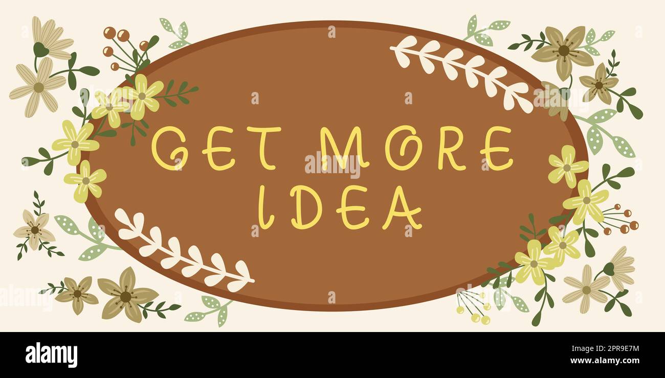Sign displaying Get More Idea. Internet Concept Random Input Mind Map ...