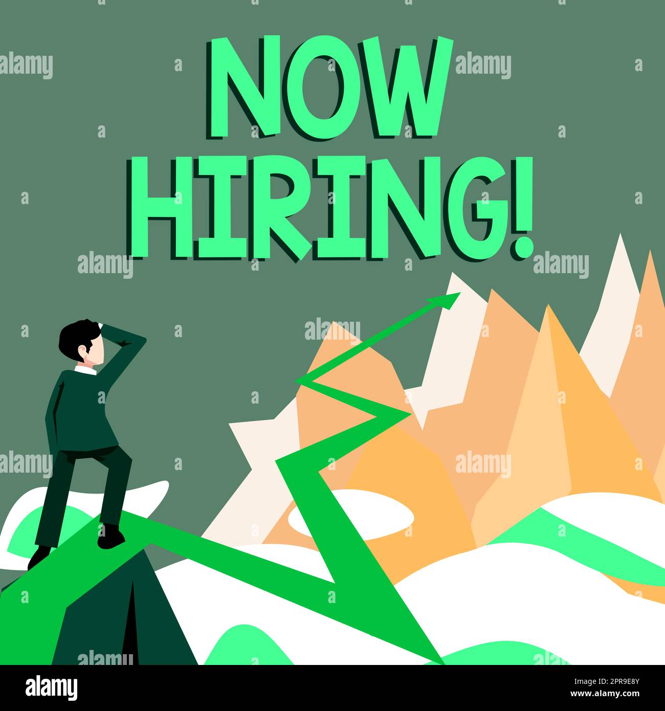 Text caption presenting Now Hiring. Word for announcing that certain ...