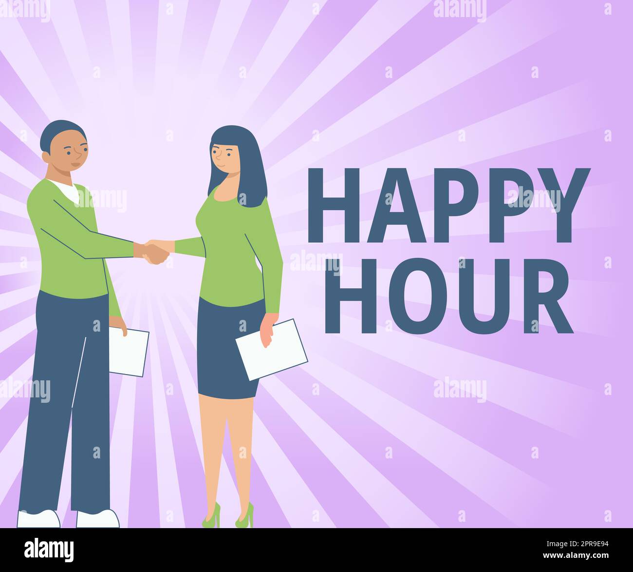 Sign displaying Happy Hour. Business approach Spending time for ...