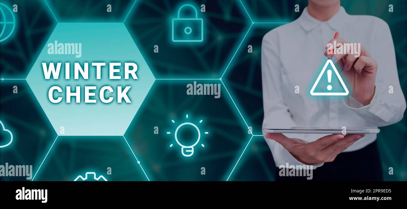 Handwriting text Winter Check. Business overview Coldest Season ...