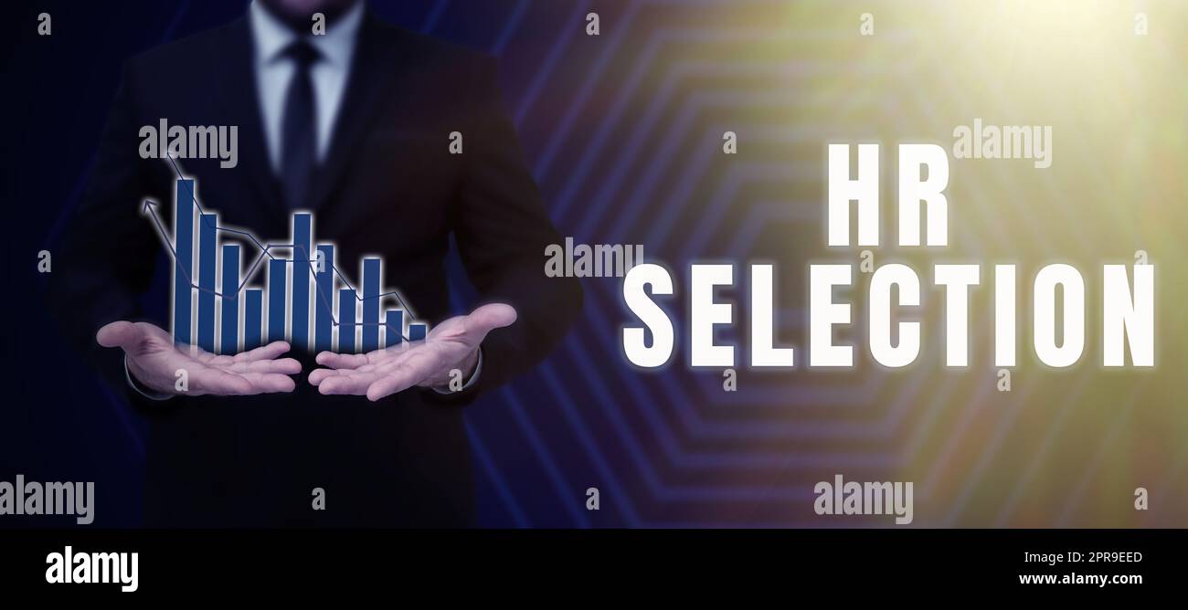 Conceptual caption Hr Selection. Business concept Process and ...