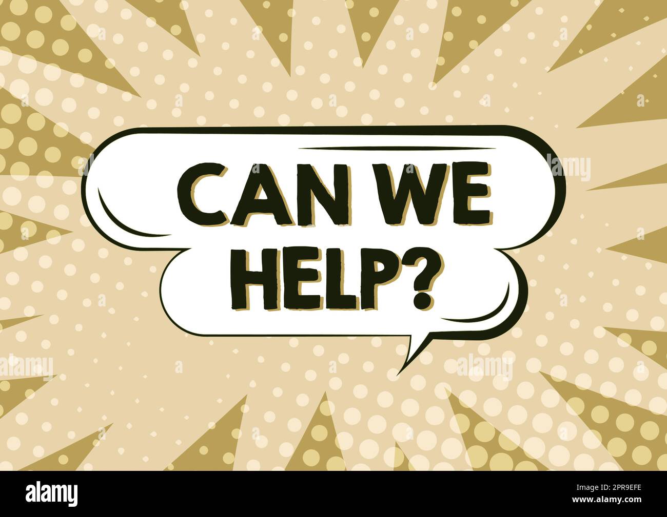 Inspiration showing sign Can We Help. Business approach Offering ...