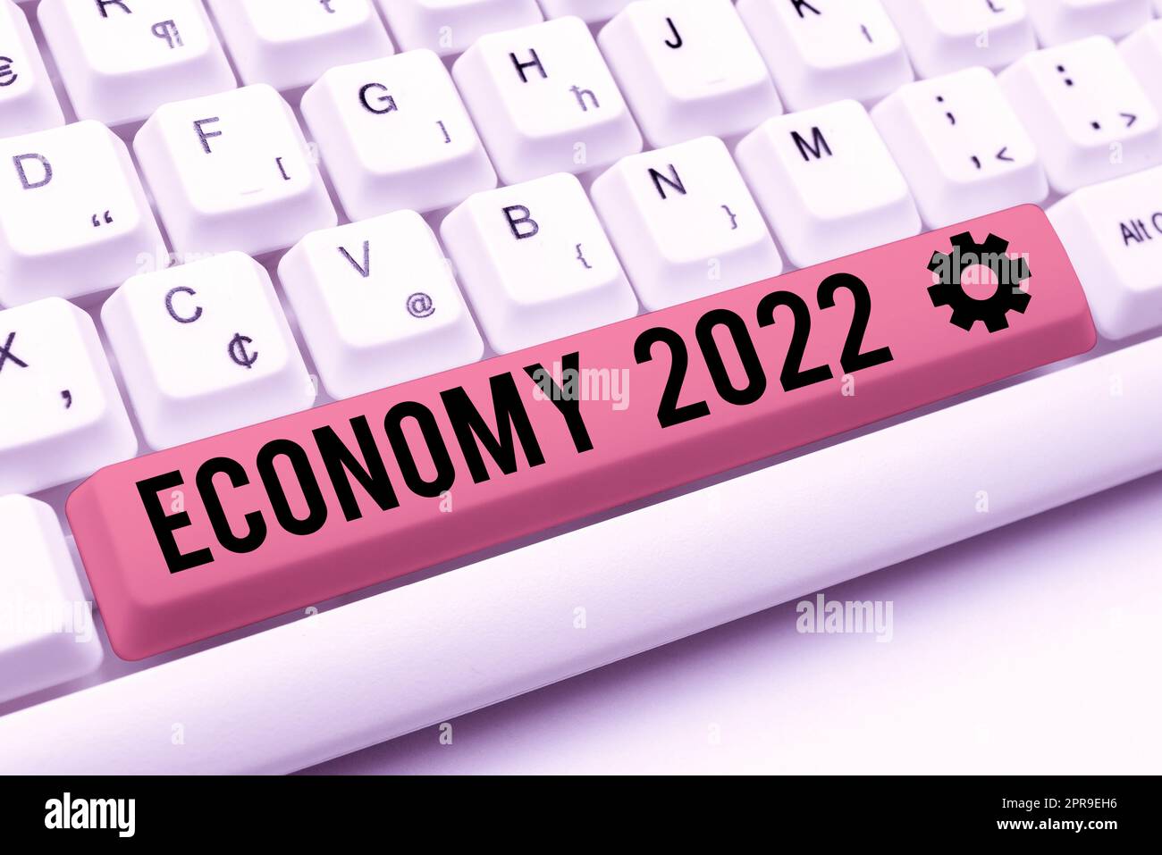 Text showing inspiration Economy 2022. Concept meaning State of wealth ...