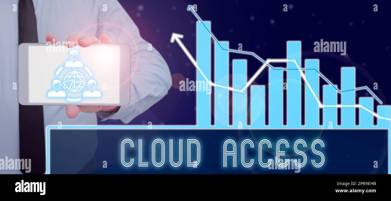 Text showing inspiration Cloud Access. Word for Software tool between ...