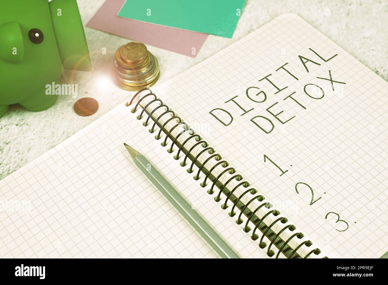 Text sign showing Digital Detox. Business approach Free of Electronic Devices Disconnect to ...