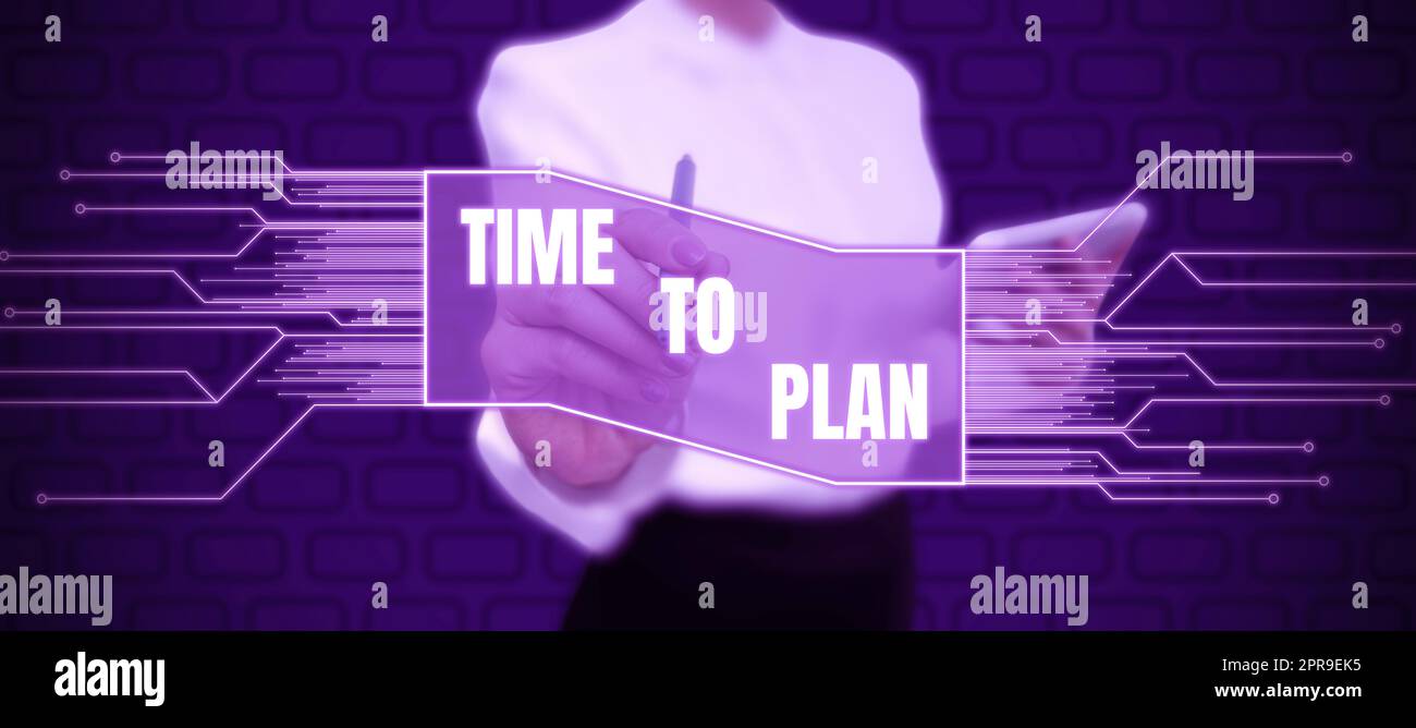 Conceptual display Time To Plan. Business showcase Preparation of ...