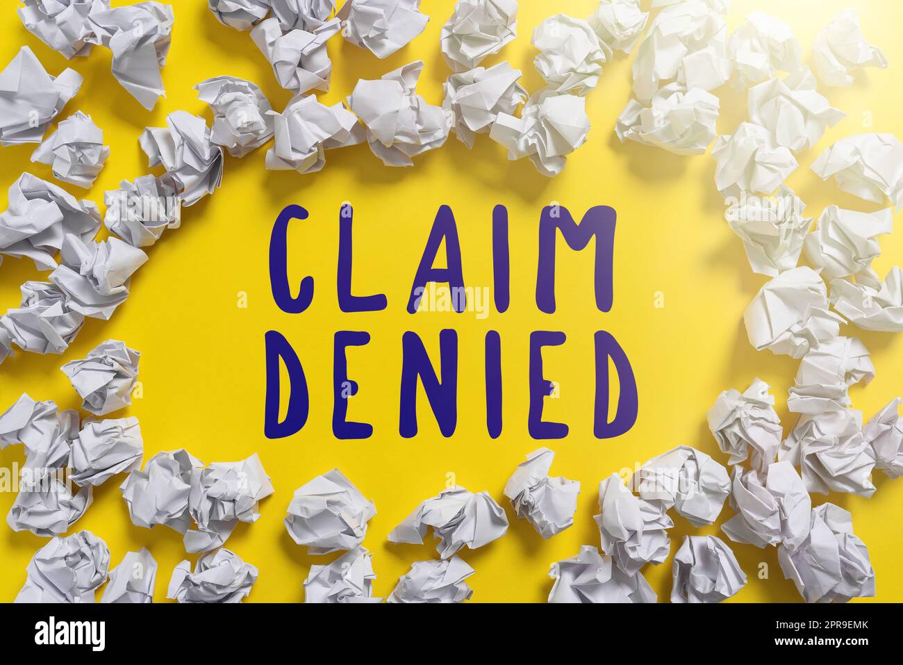 Writing displaying text Claim Denied. Concept meaning Requested ...