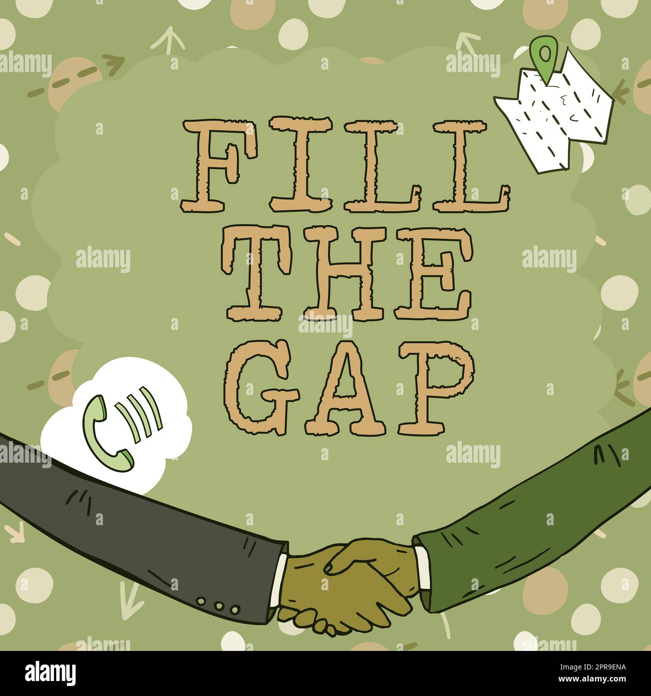 Text caption presenting Fill The Gap. Business concept Put he missing ...