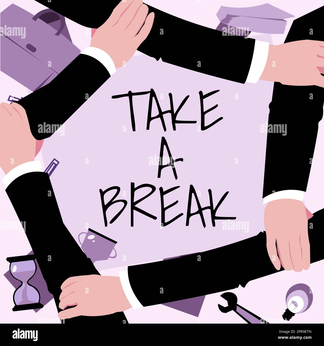 Handwriting text Take A Break. Business concept Resting Stop doing ...