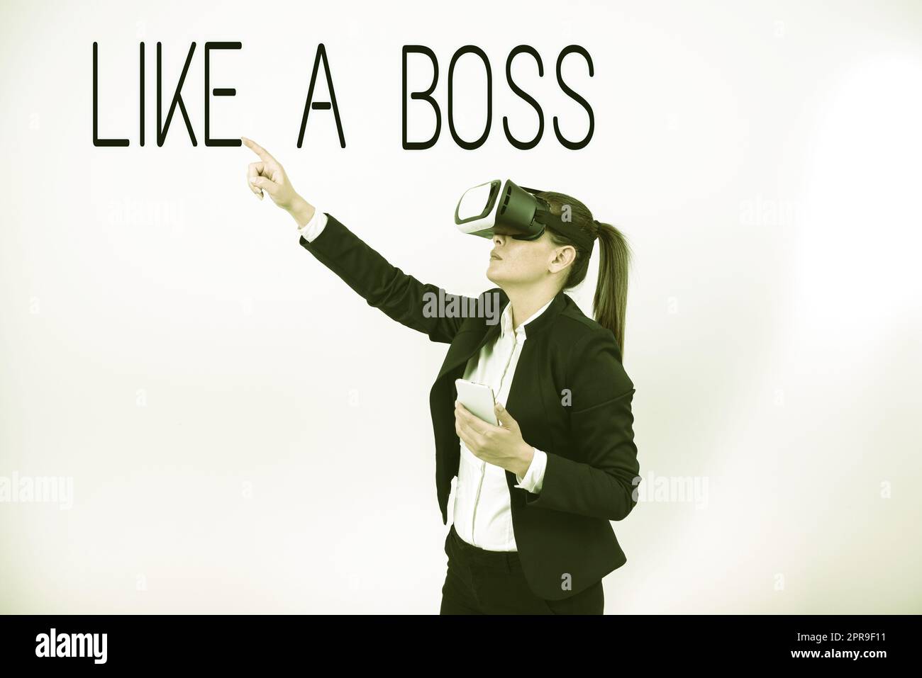 Conceptual caption Like A Boss. Business idea Acting as if you are the ...