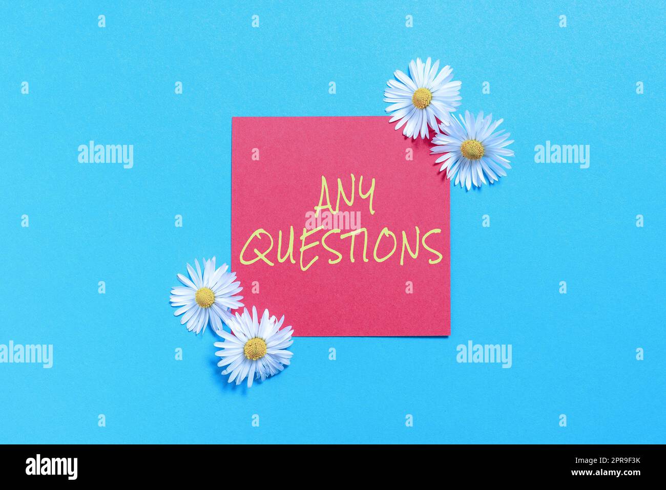 Hand writing sign Any Questions, Business concept Clueless Blank face ...