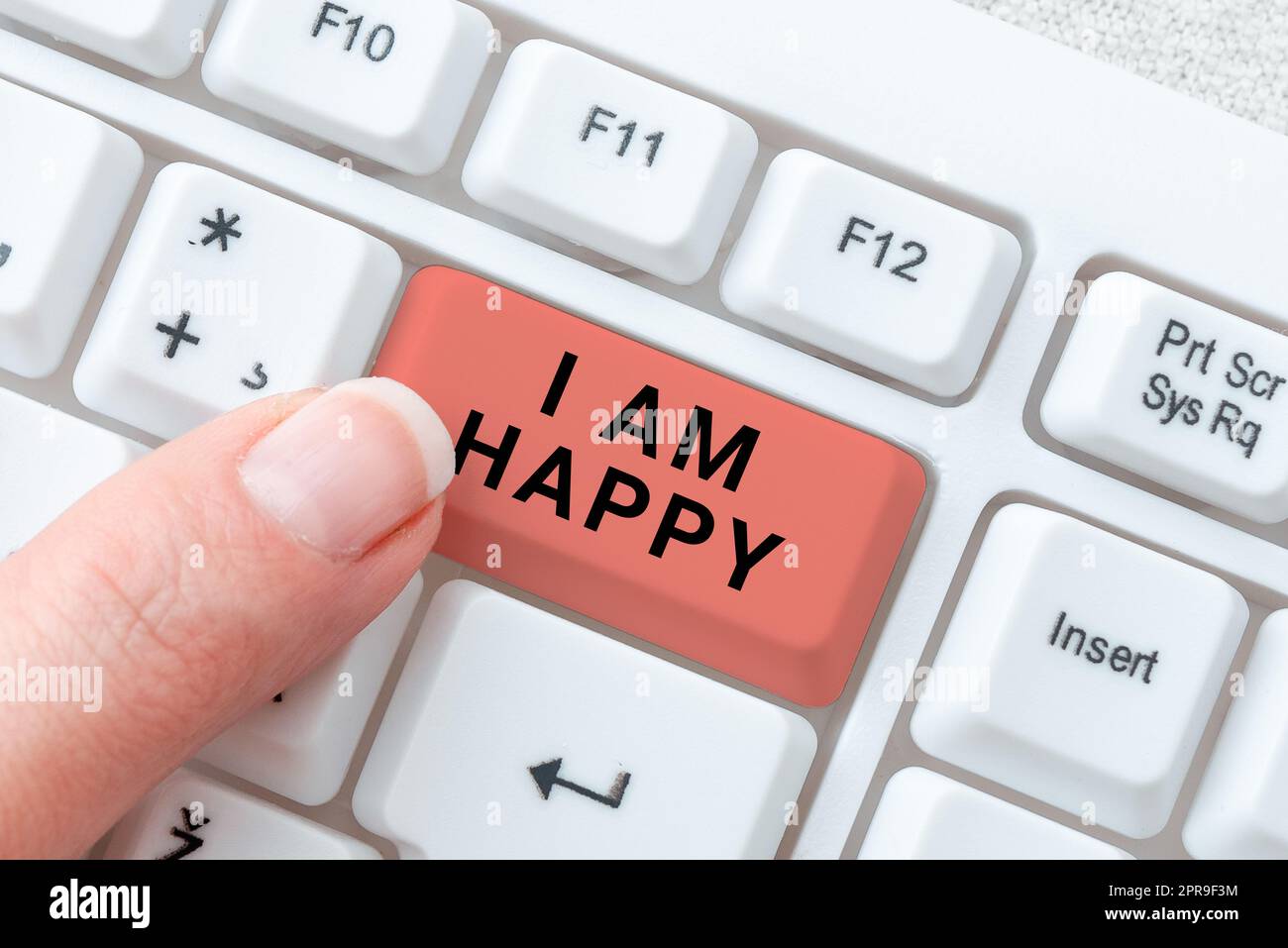 Sign displaying I Am Happy. Internet Concept To have a fulfilled life ...