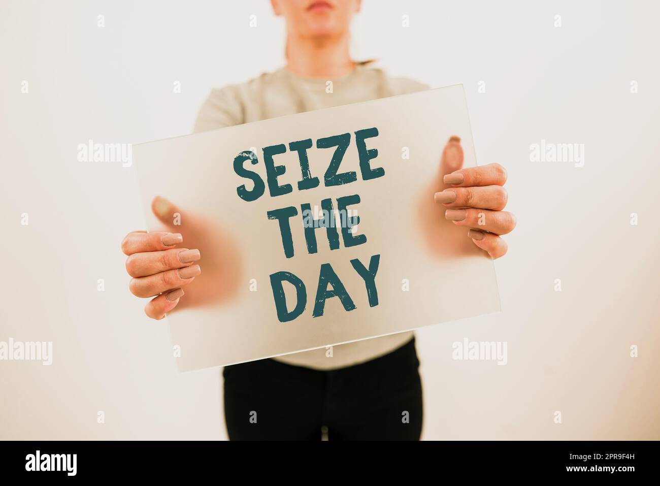 Inspiration showing sign Seize The Day. Business approach Embrace ...