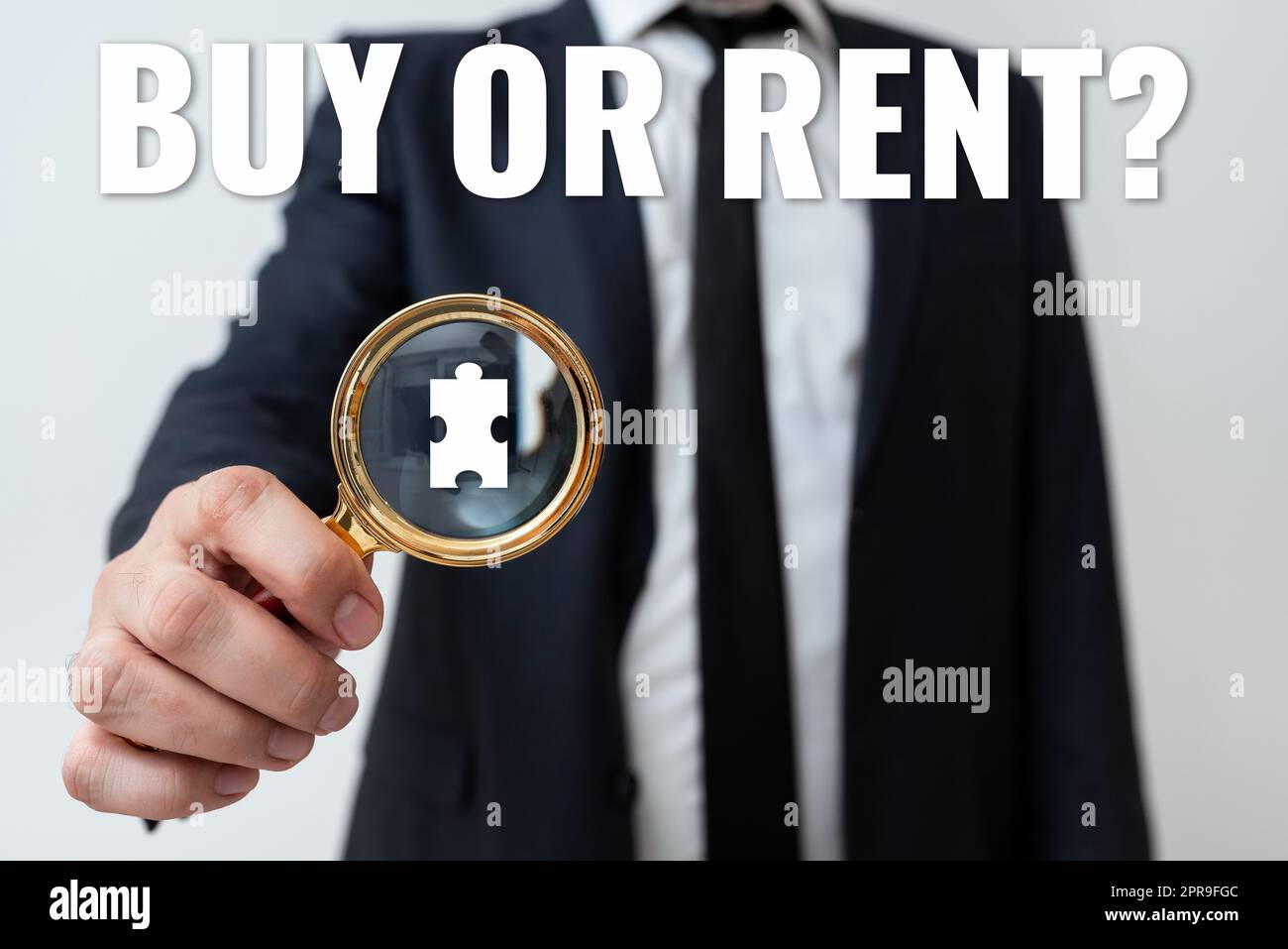 Text caption presenting Buy Or Rent, Concept meaning Doubt between ...