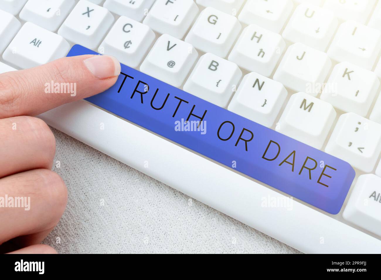 Conceptual caption Truth Or Dare. Conceptual photo Tell the actual ...