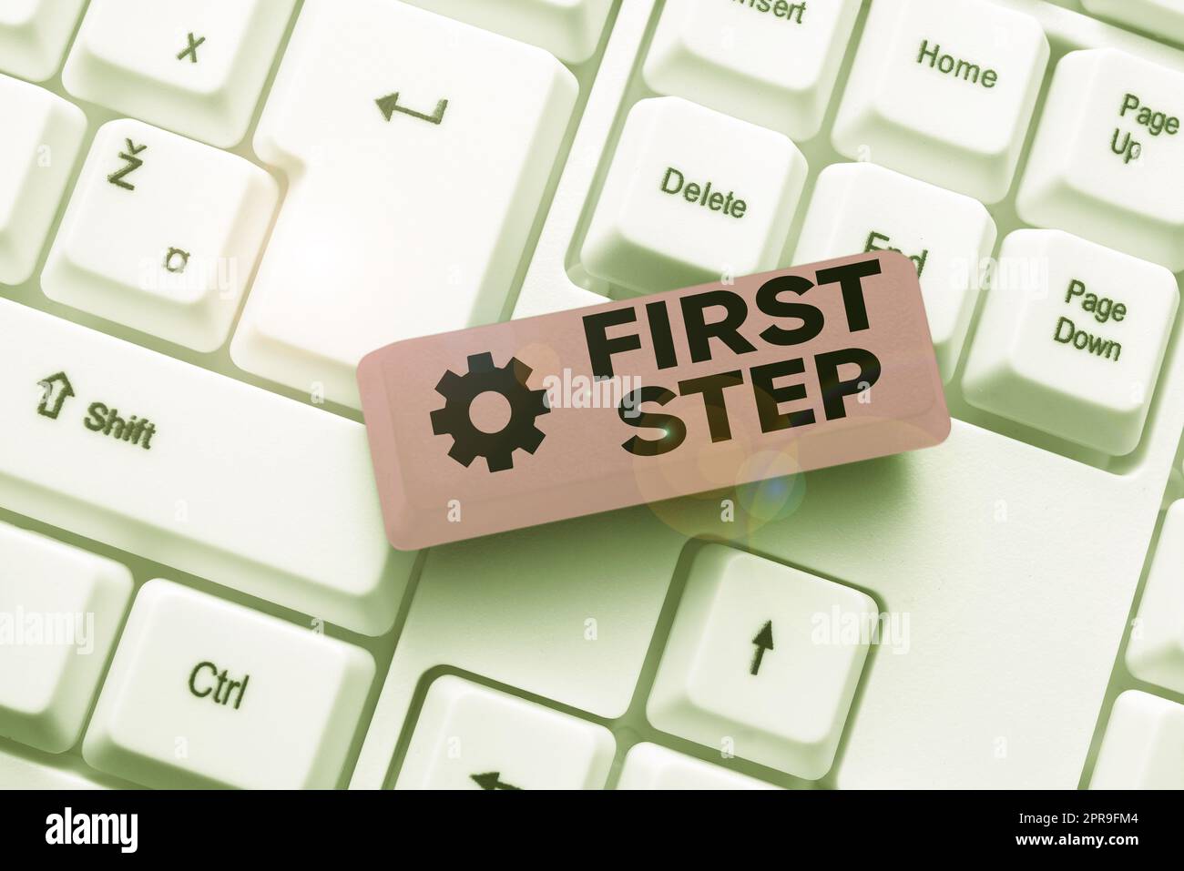 Hand writing sign First Step. Business approach Pertaining to the start ...