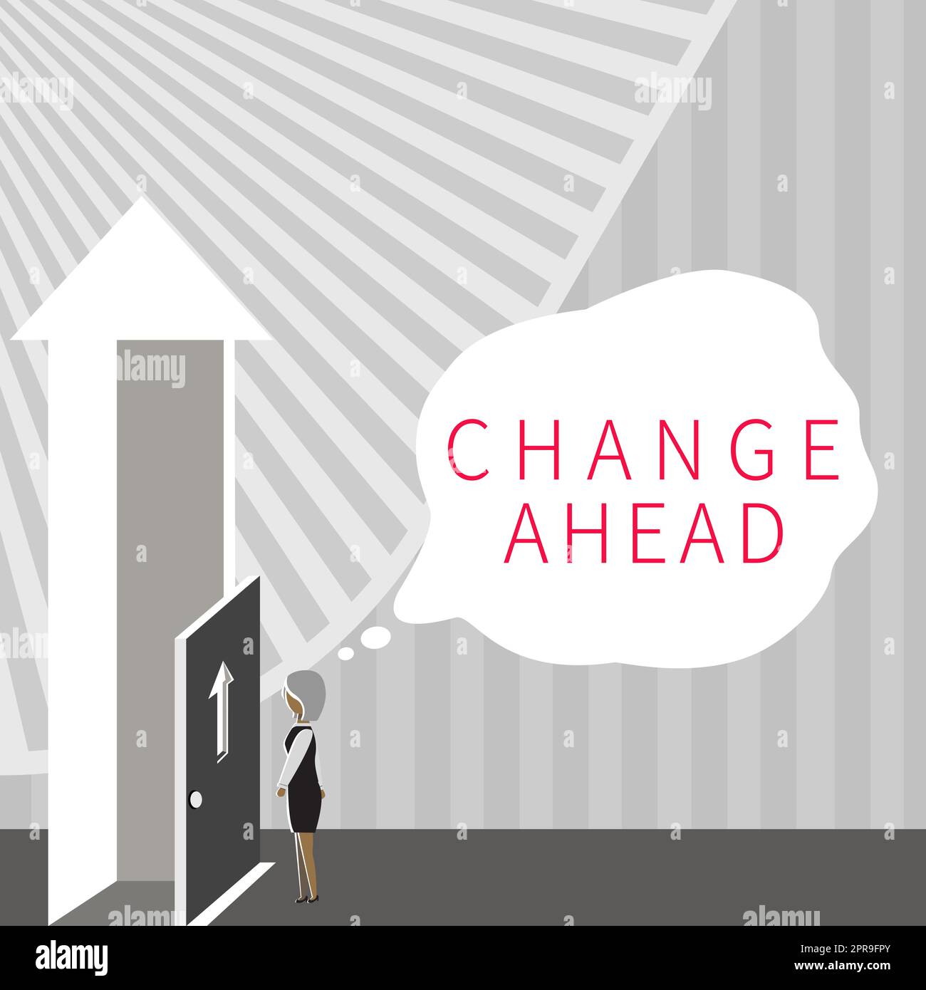 Text sign showing Change Ahead. Internet Concept Some alterations ...