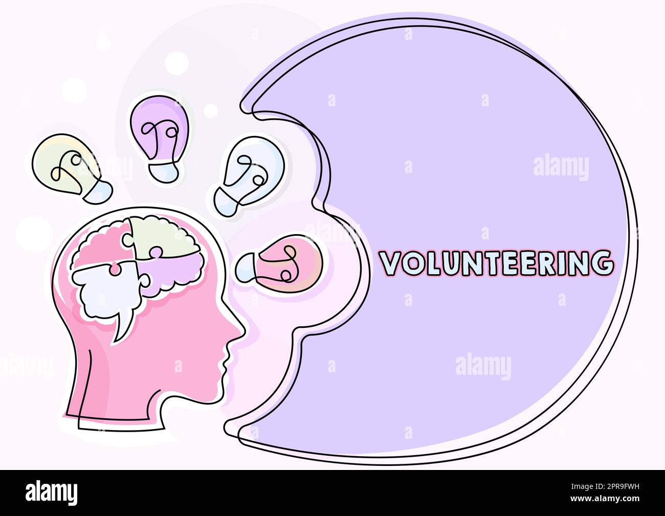 Sign displaying Volunteering. Business showcase Provide services for no ...