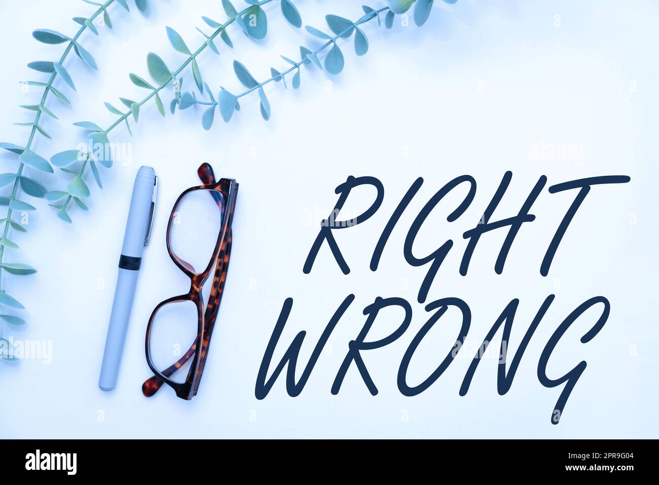 Sign displaying Right Wrong. Business overview choose between two ...