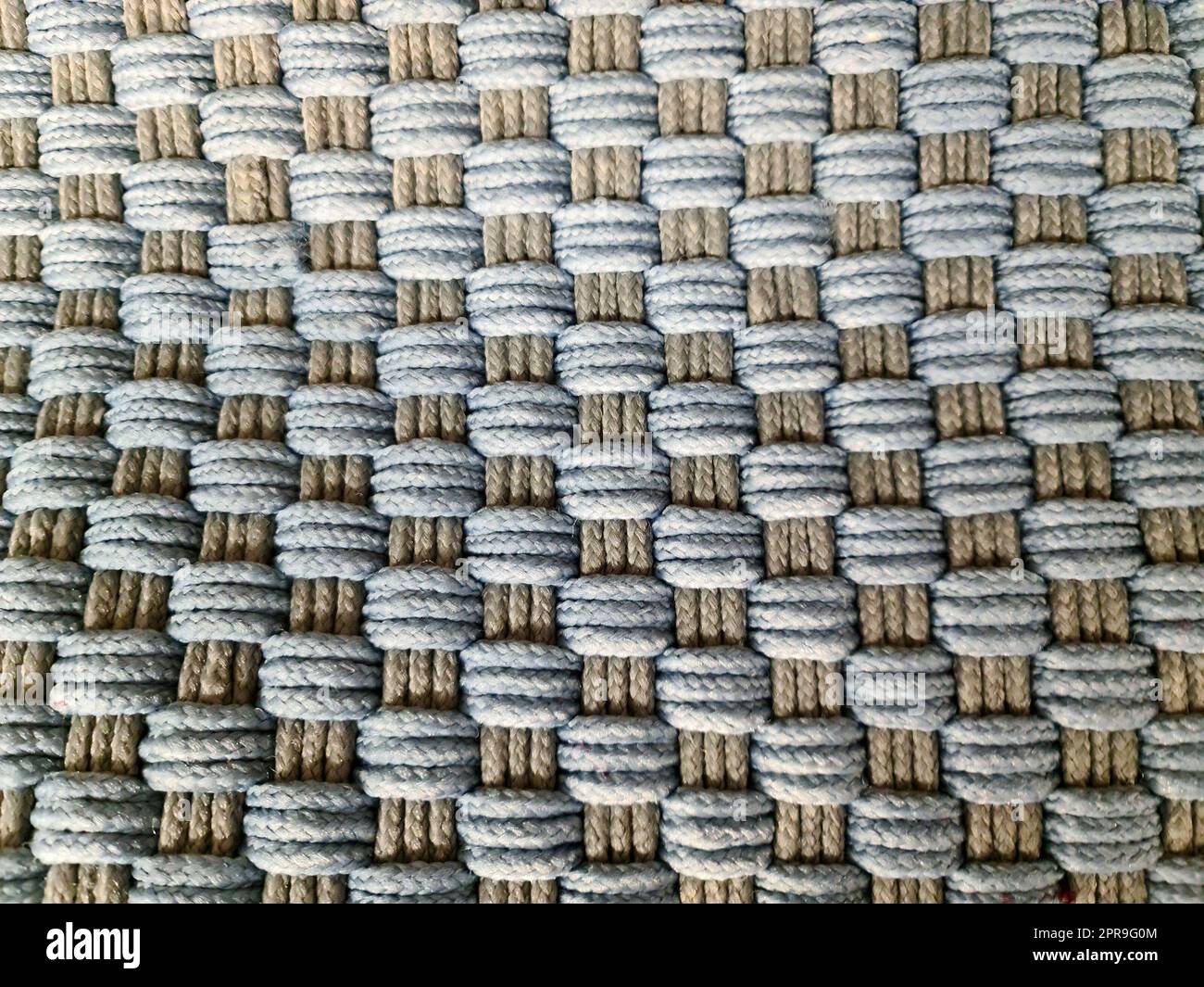 Detailed close up view on samples of cloth and fabrics in different ...