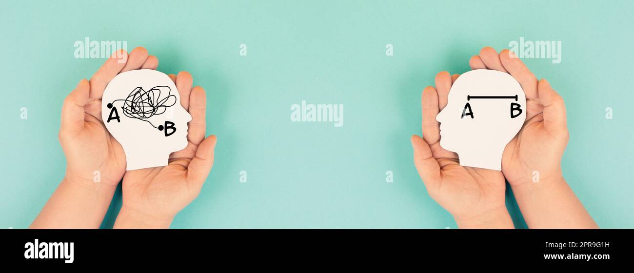 Head with route A to B point, strait mind for simple solution, creative ...