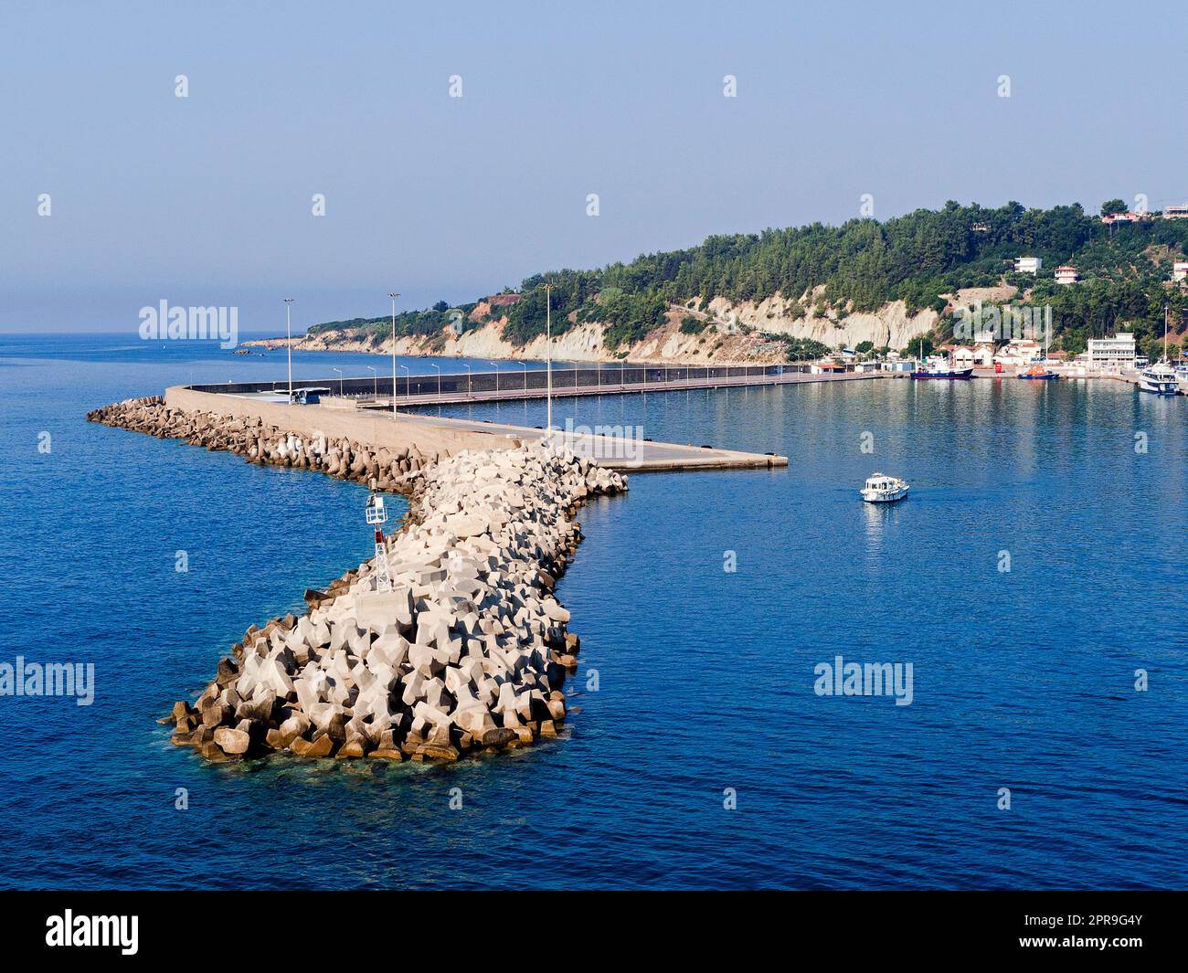 Greece, Catacolo - Jetty at the Harbor Stock Photo - Alamy