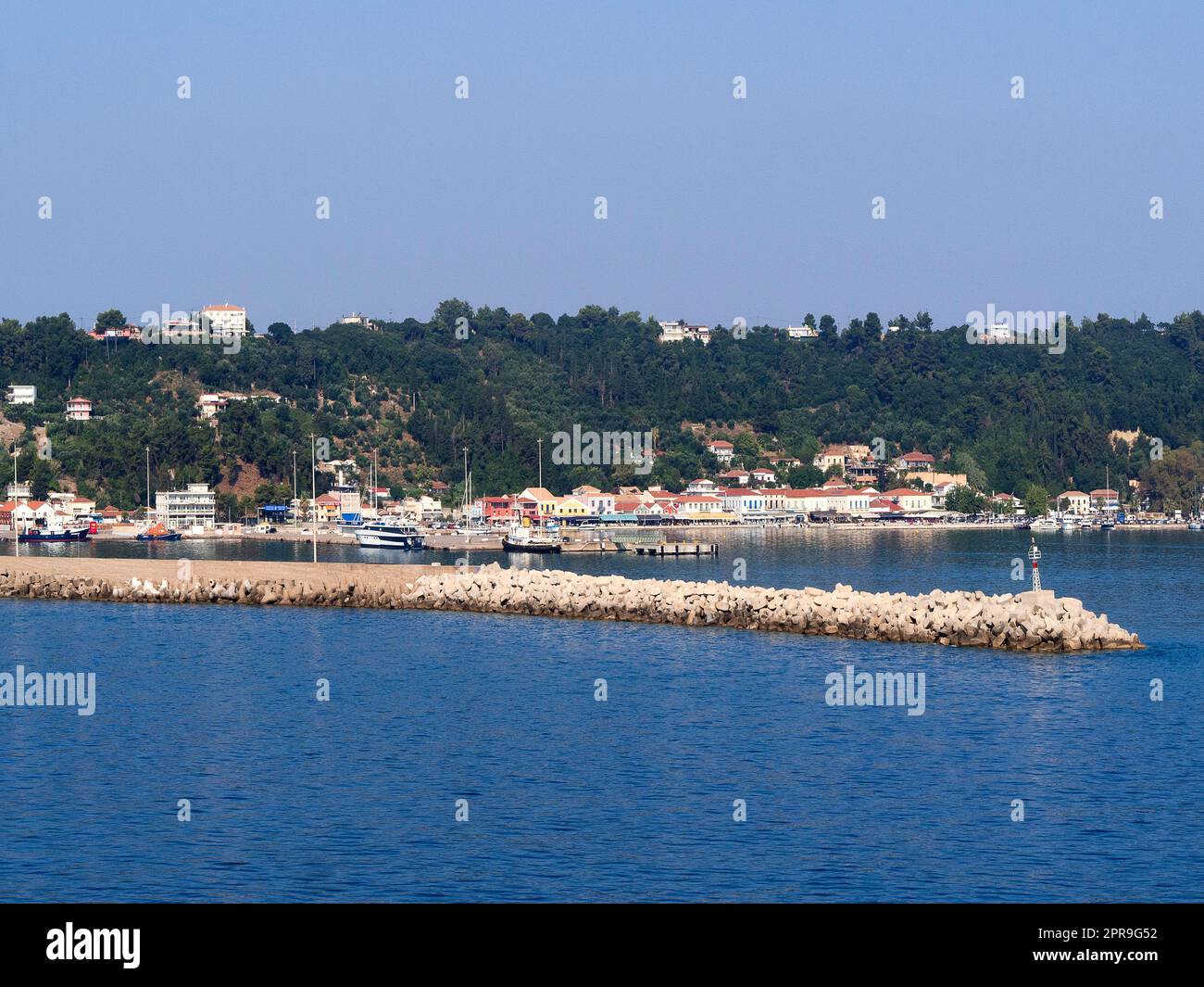 Greece, Catacolo - Jetty at the Harbor Stock Photo - Alamy