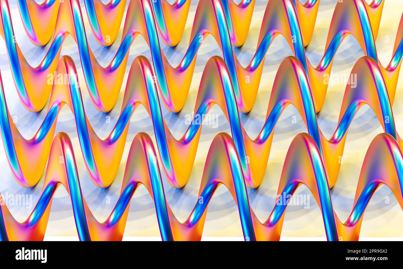 spiral iridescent abstract shapes. 3d render illustration Stock Photo - Alamy