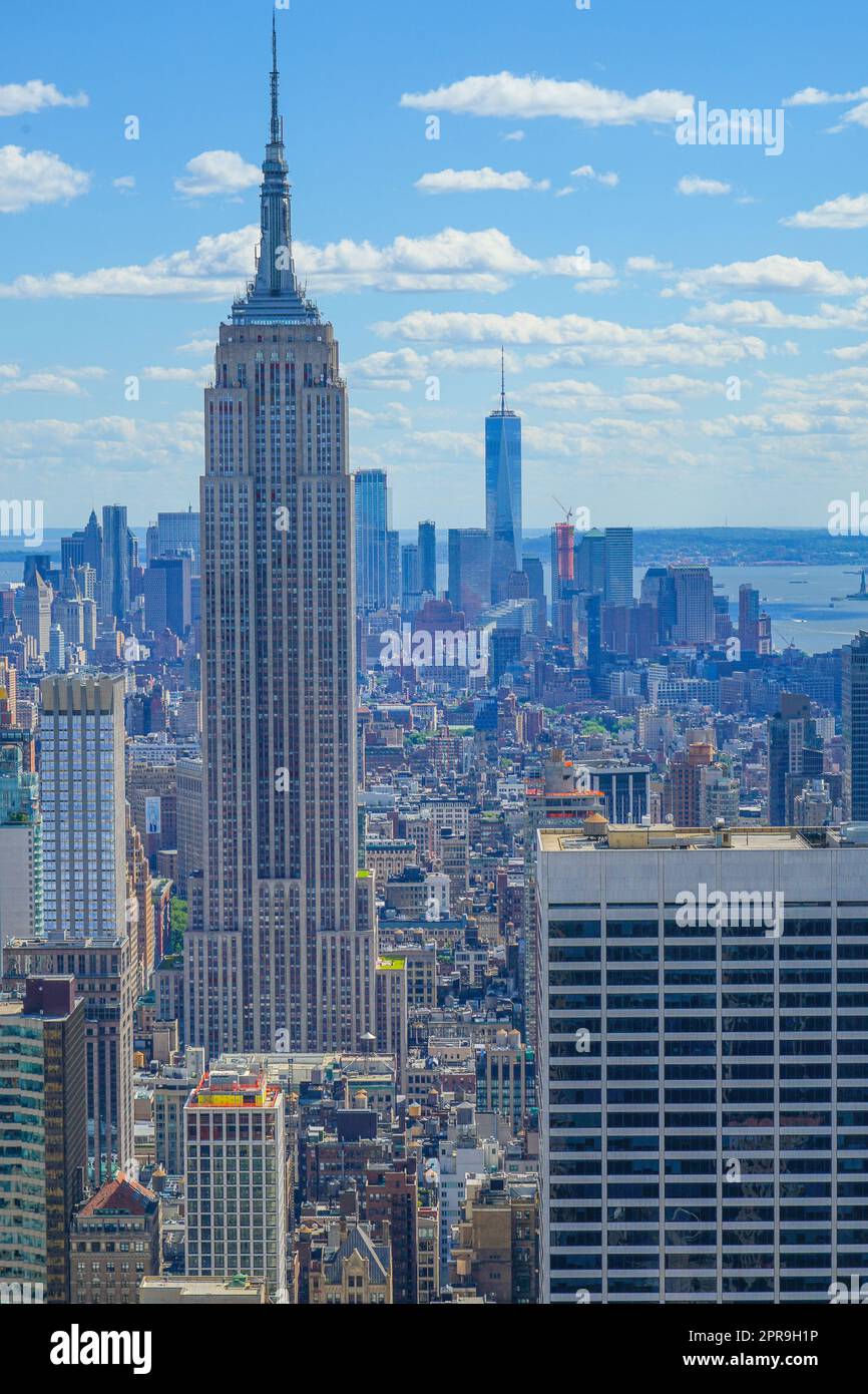The view from the Rockefeller Center (Top of the Rock Stock Photo - Alamy