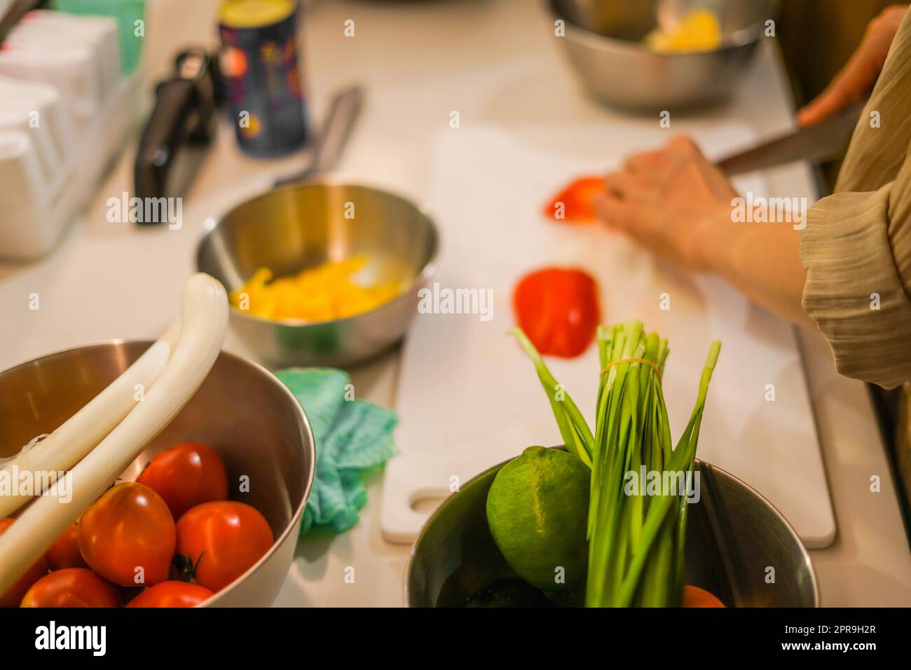 Cooking landscape of cooking classes Stock Photo - Alamy
