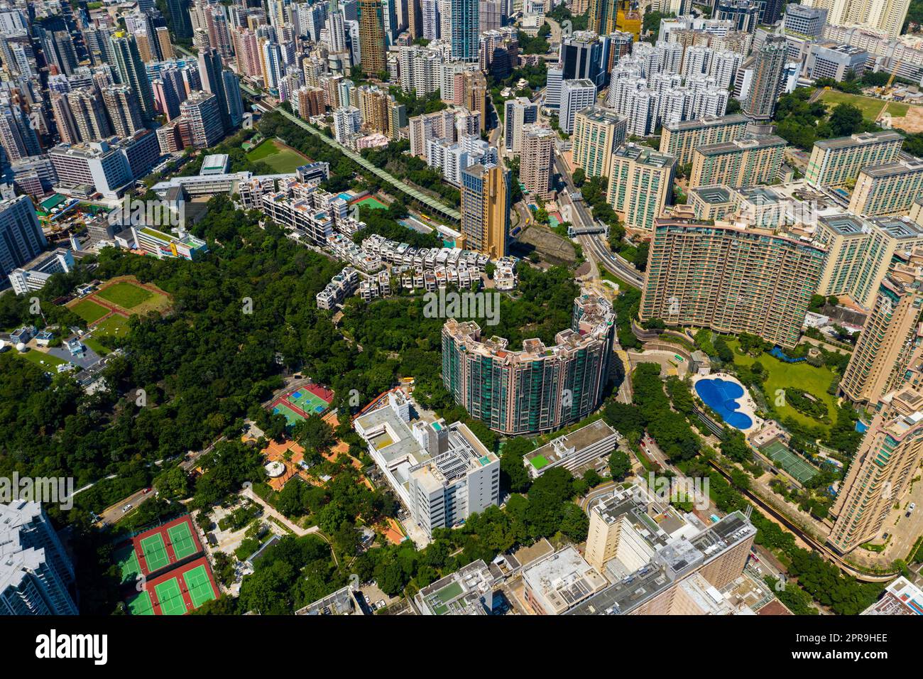 Aerial top down view ho hi-res stock photography and images - Alamy