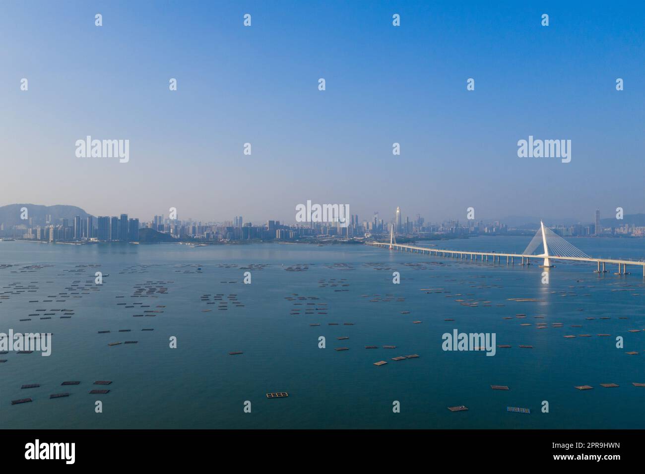 Aerial fly over top bridge hi-res stock photography and images - Alamy